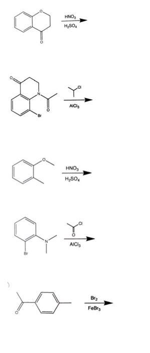 Solved Solve the Electrophilic Aromatic Reactions. Which | Chegg.com