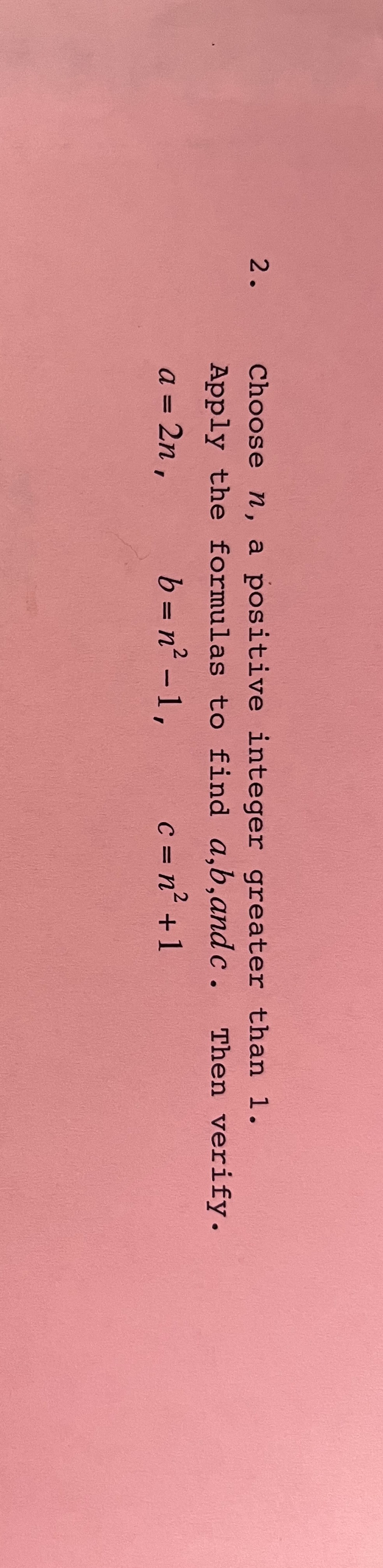 Solved Choose n, a positive integer greater than 1 . Apply | Chegg.com