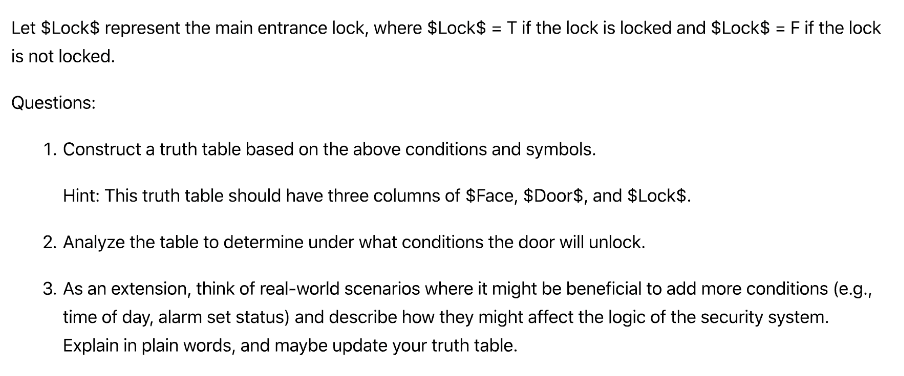 Solved Smart Home Security System Consider a house that is | Chegg.com