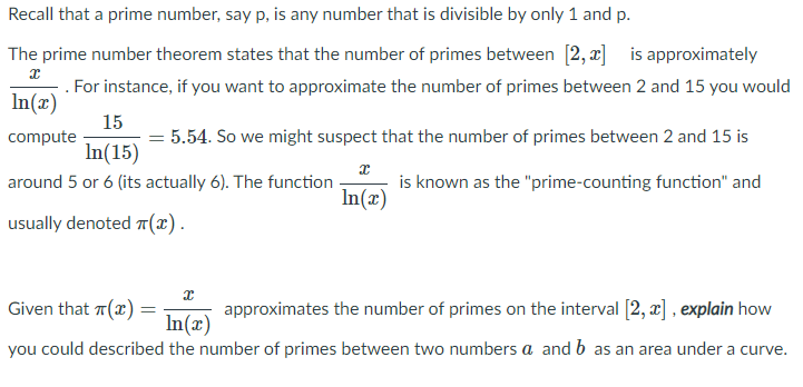 Solved Recall that a prime number, say p, is any number that | Chegg.com