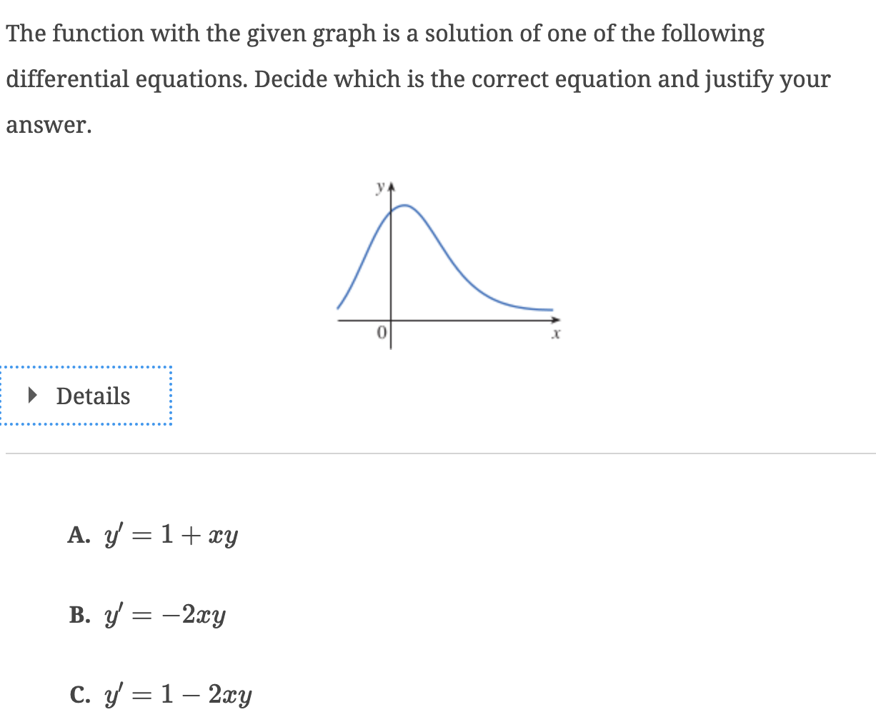 Solved The function with the given graph is a solution of | Chegg.com