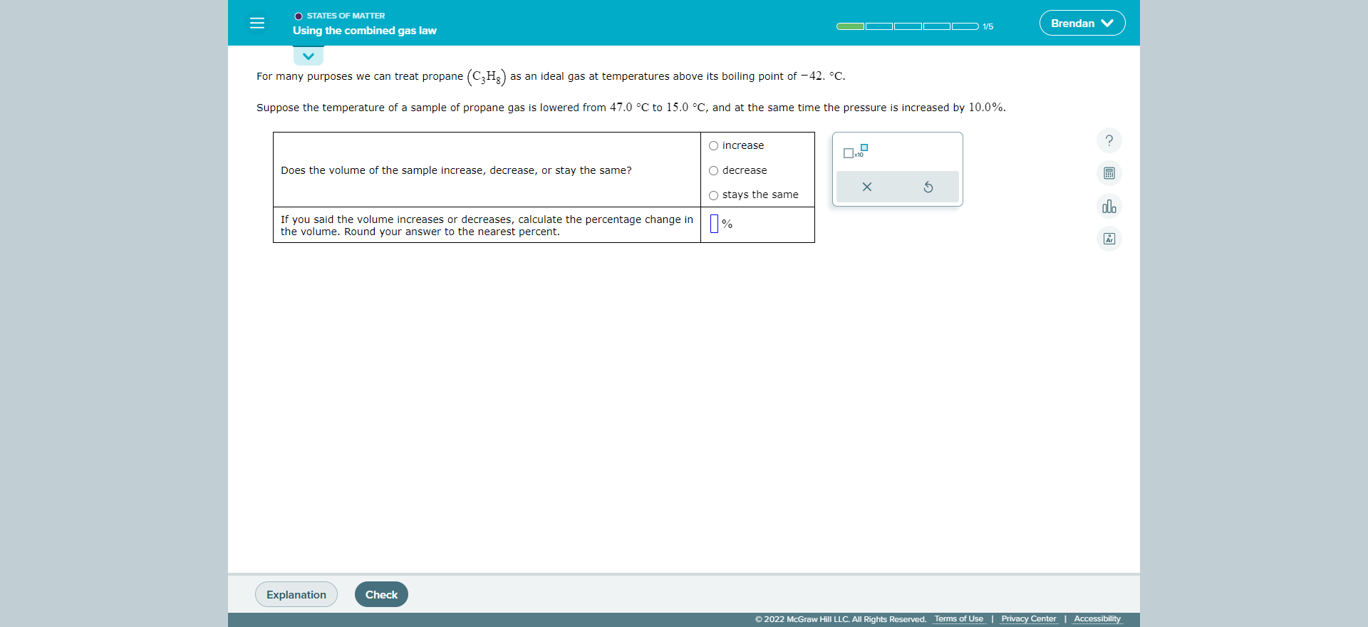 [Solved]: For many purposes we can treat propane ( left(