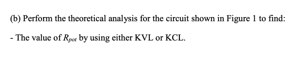 Solved: Vs Figure 1 (b) Perform The Theoretical Analysis F... | Chegg.com
