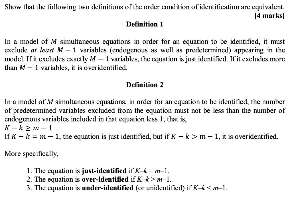 Solved Show that the following two definitions of the order | Chegg.com