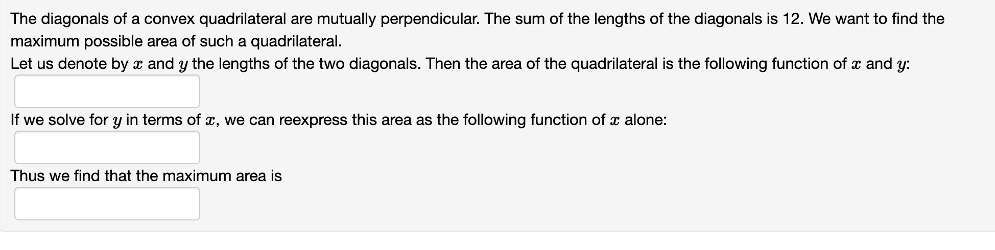 Solved The diagonals of a convex quadrilateral are mutually | Chegg.com