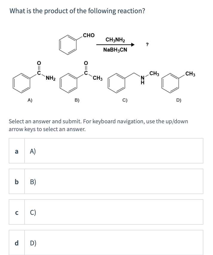 Solved What is the product of the following reaction? NaBH4, | Chegg.com