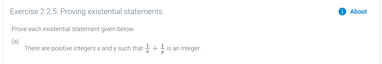 Solved Exercise 2.2.5: Proving existential statements. i | Chegg.com