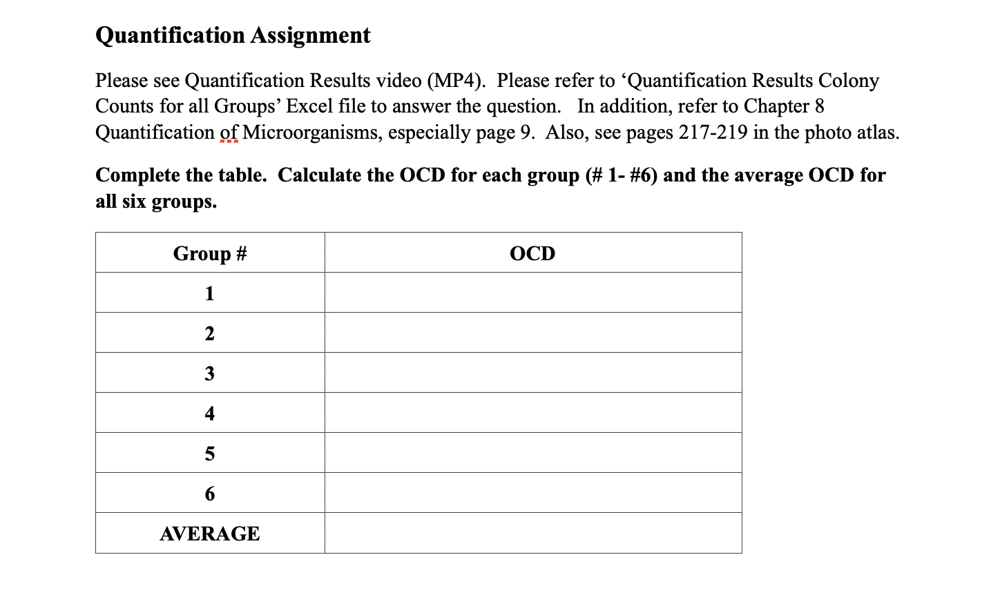Solved Quantification Assignment Please see Quantification | Chegg.com