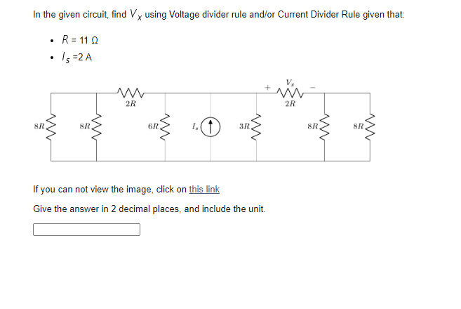 Solved In the given circuit, find Vy using Voltage divider | Chegg.com