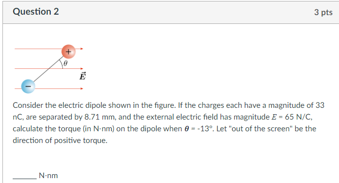 Solved Question 2Consider the electric dipole shown in the | Chegg.com Solved Question 2Consider the electric dipole shown in the | Chegg.com
