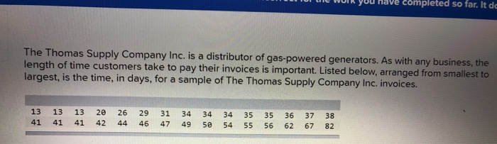 Solved A) first quartile Third quartile | Chegg.com