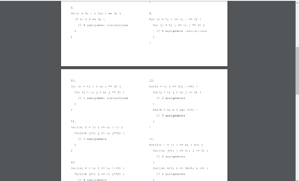Solved Part A Analyze the following programs and show their | Chegg.com
