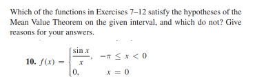 Solved Which of the functions in Exercises 7-12 satisfy the | Chegg.com