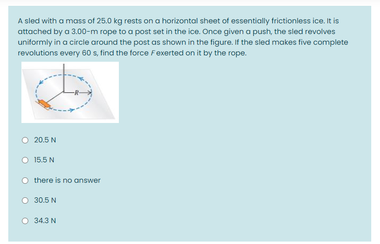 Solved A sled with a mass of 25.0 kg rests on a horizontal | Chegg.com
