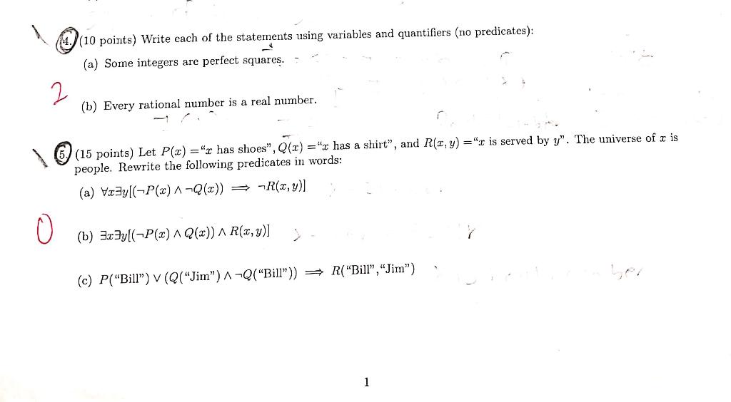 Solved (10 points) Write cach of the statements using | Chegg.com