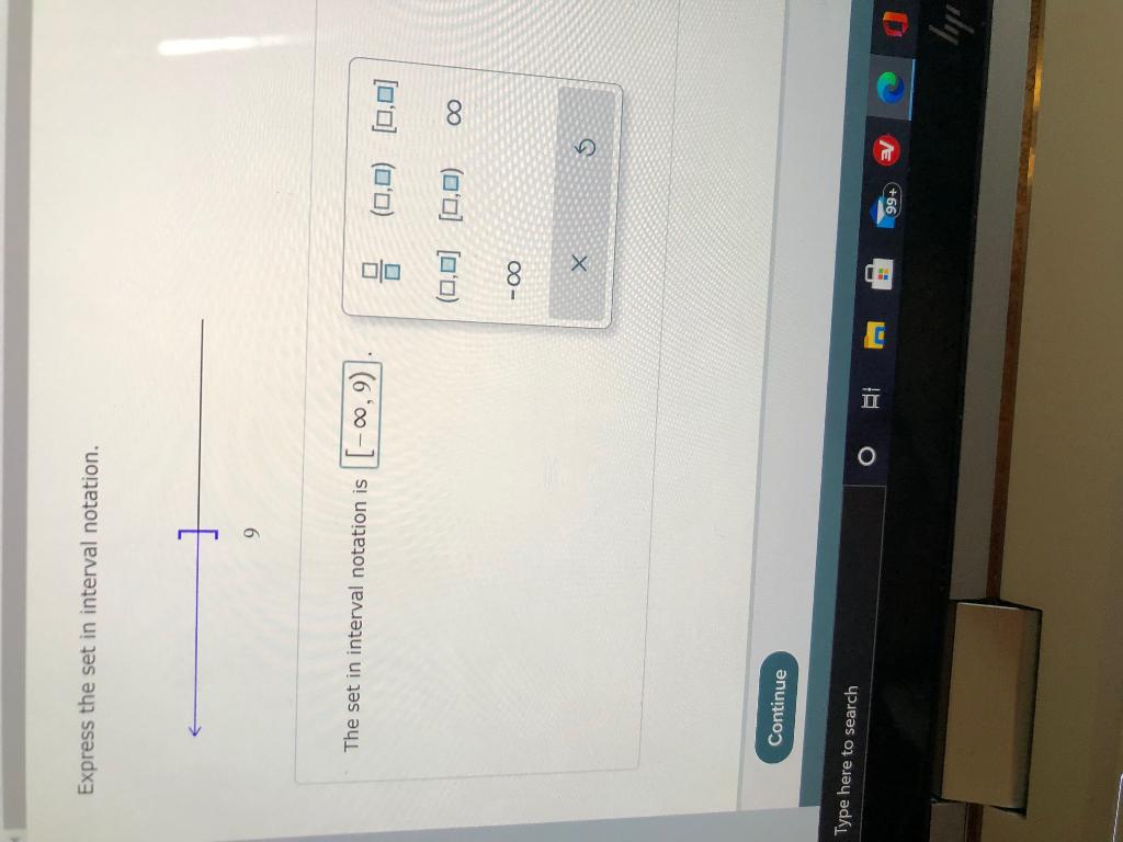 Solved Express the set in interval notation. ] 9 The set in | Chegg.com