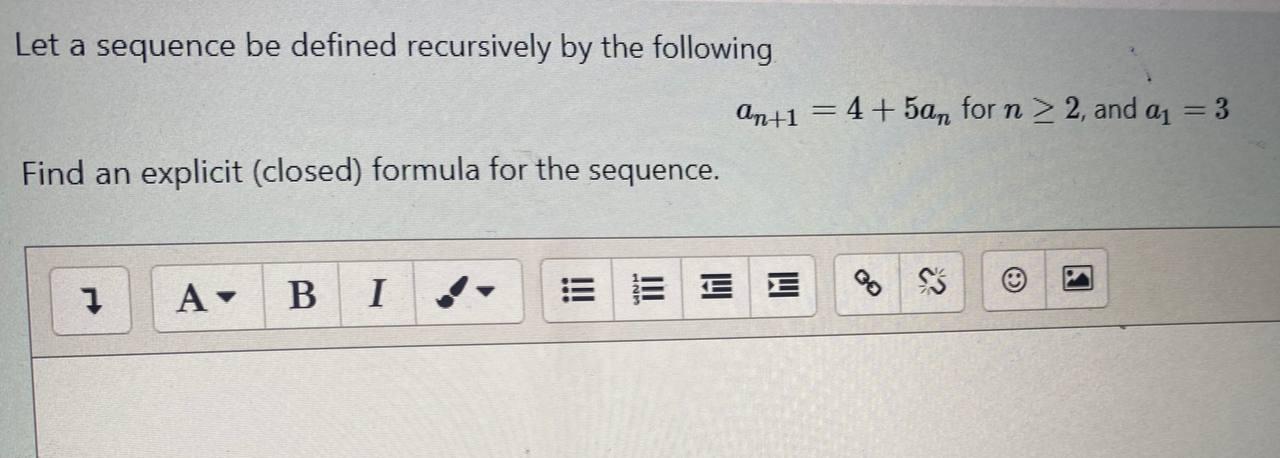 Solved Let a sequence be defined recursively by the | Chegg.com