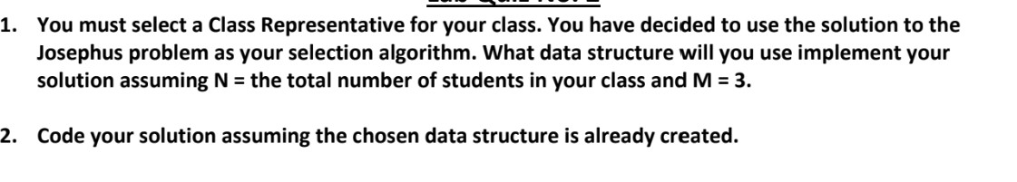 Solved You must select a Class Representative for your | Chegg.com