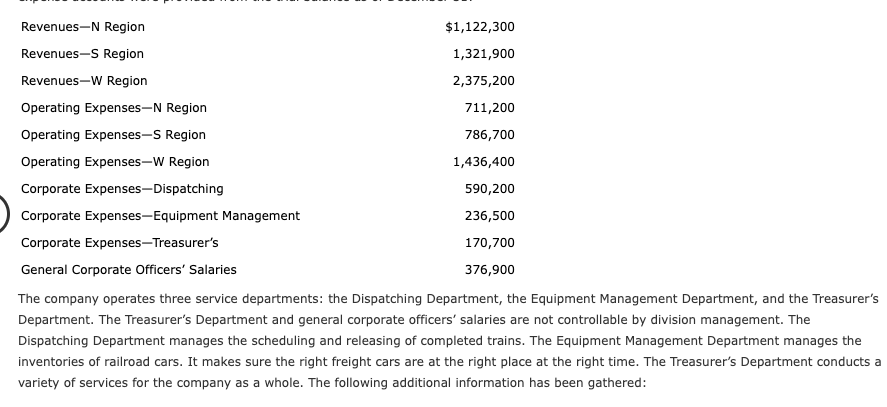 Solved The company operates three service departments: the | Chegg.com