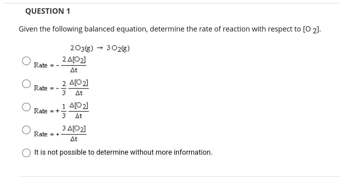 Solved Given the following balanced equation, determine the | Chegg.com
