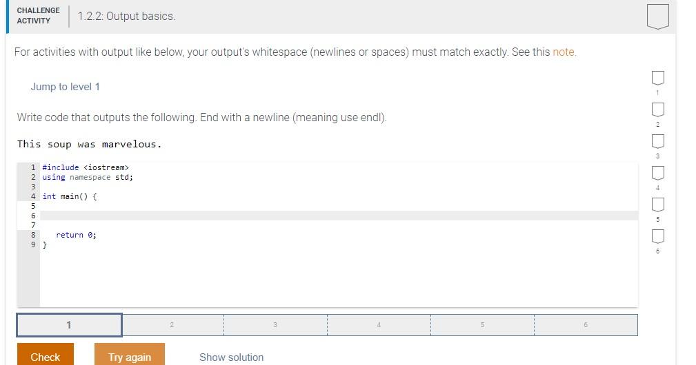 Solved CHALLENGE ACTIVITY 1.2.2: Output basics. For | Chegg.com Solved CHALLENGE ACTIVITY 1.2.2: Output basics. For | Chegg.com