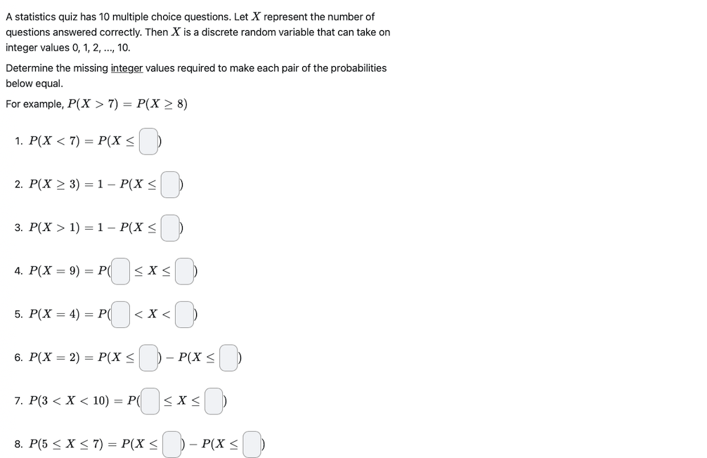Solved A statistics quiz has 10 multiple choice questions. | Chegg.com