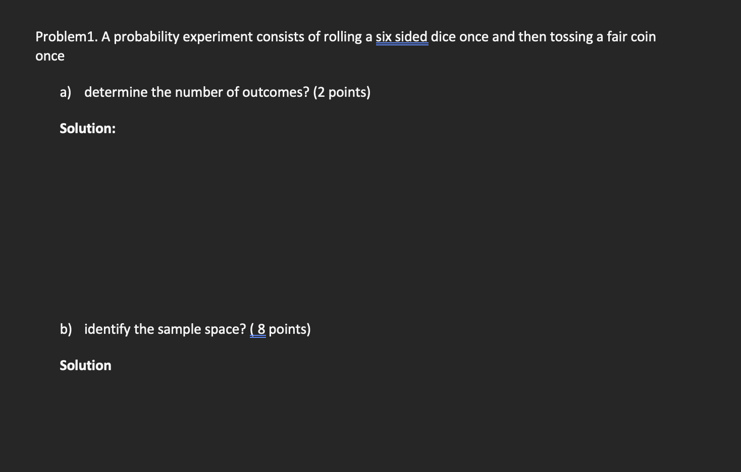 Solved Problem1. A probability experiment consists of | Chegg.com