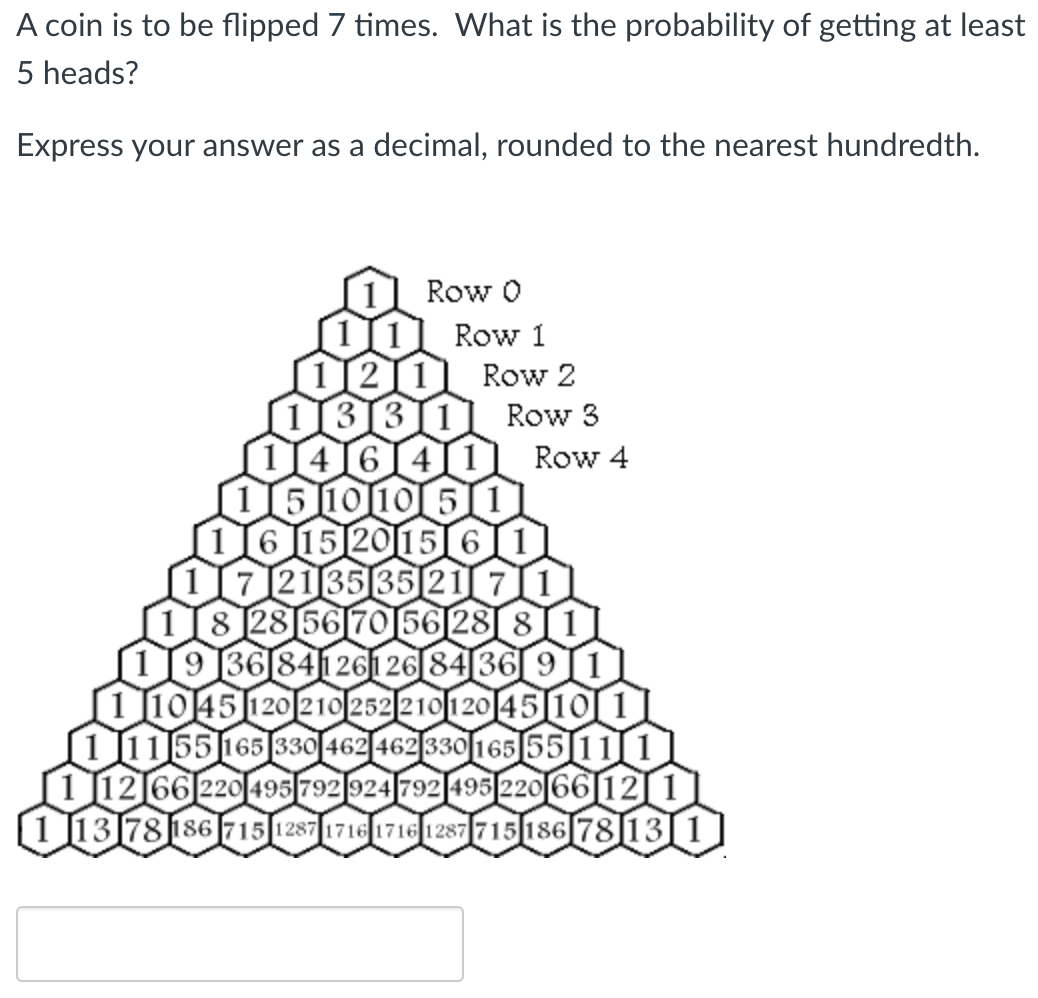 Solved A coin is to be flipped 7 times. What is the | Chegg.com