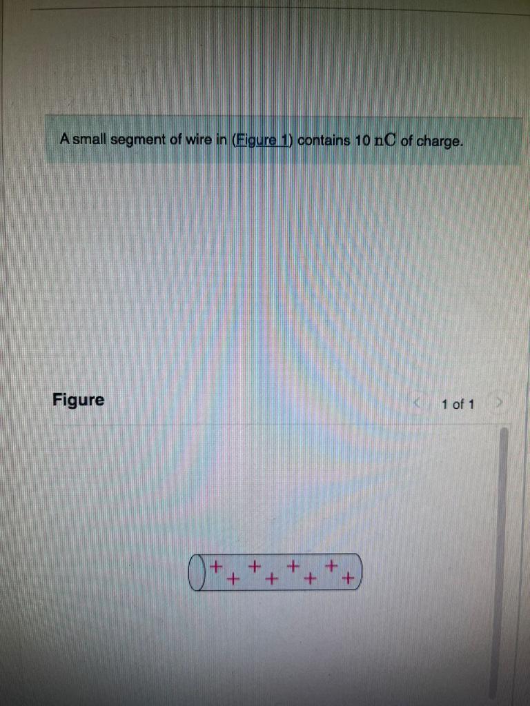 A Small Segment Of Wire In Figure 1 Contains 10nc
