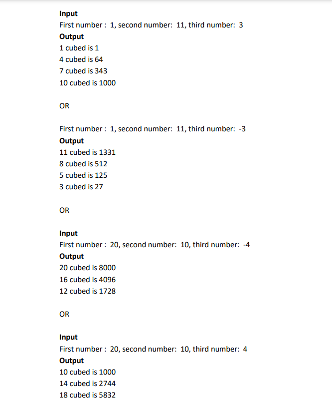 Solved Objective: Working with control statements, iteration | Chegg.com