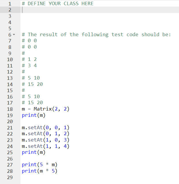 Solved A Matrix Class Implement A Class Named Matrix That