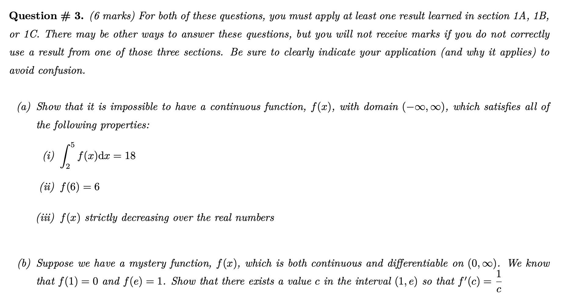 Solved Question \# 3. (6 marks) For both of these questions, | Chegg.com
