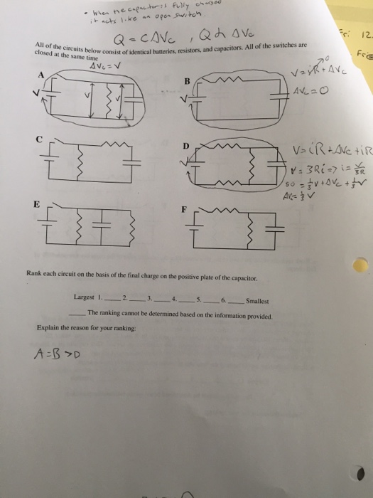 Solved 12 All of the circuits below consist closed at the | Chegg.com