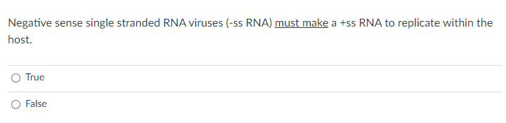 Solved Negative sense single stranded RNA viruses (-ss RNA) | Chegg.com