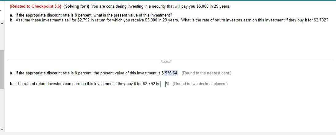 Solved (Related to Checkpoint 5.6) (Solving for i) You are | Chegg.com