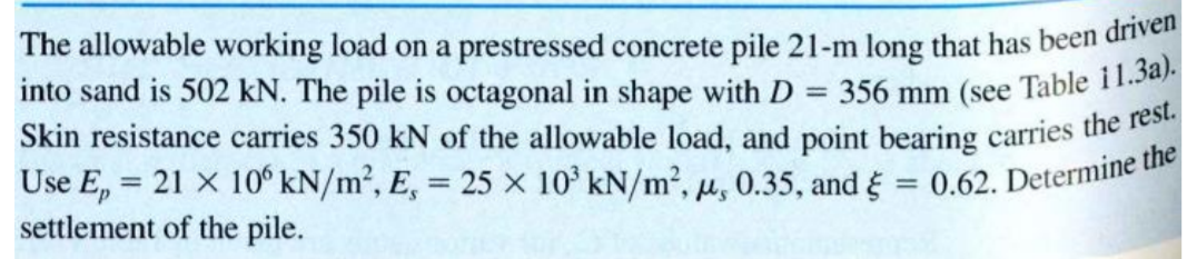 Solved - 356 mm (see Table 11.3a). The allowable working | Chegg.com