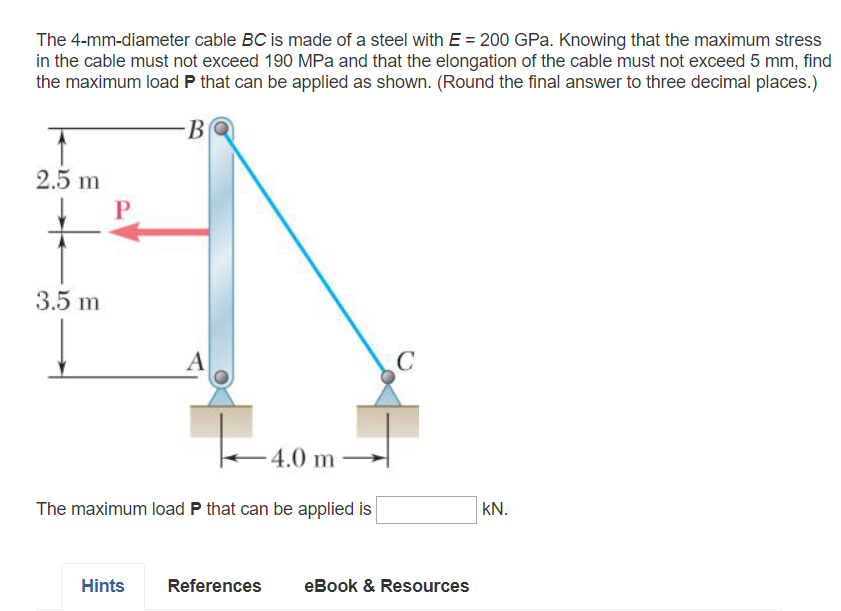 Solved Find the maximum load P that can be applied as shown. | Chegg.com