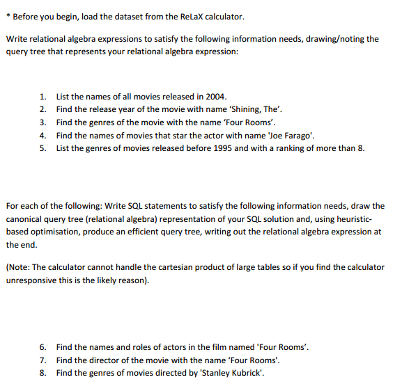 Solved Learning Outcomes: To become familiar with Relational | Chegg.com