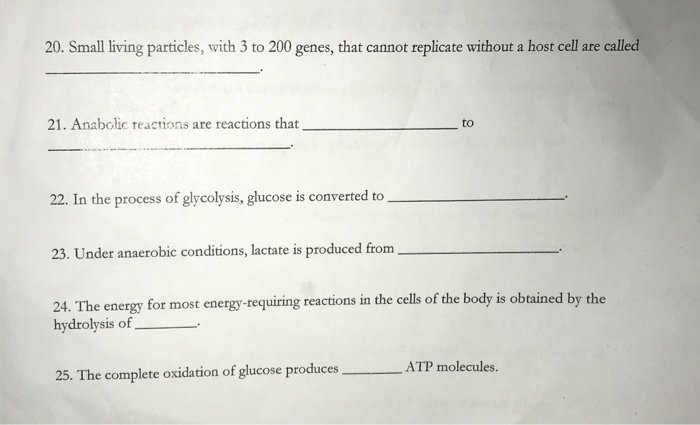 Solved 20. Small living particles, with 3 to 200 genes, that | Chegg.com
