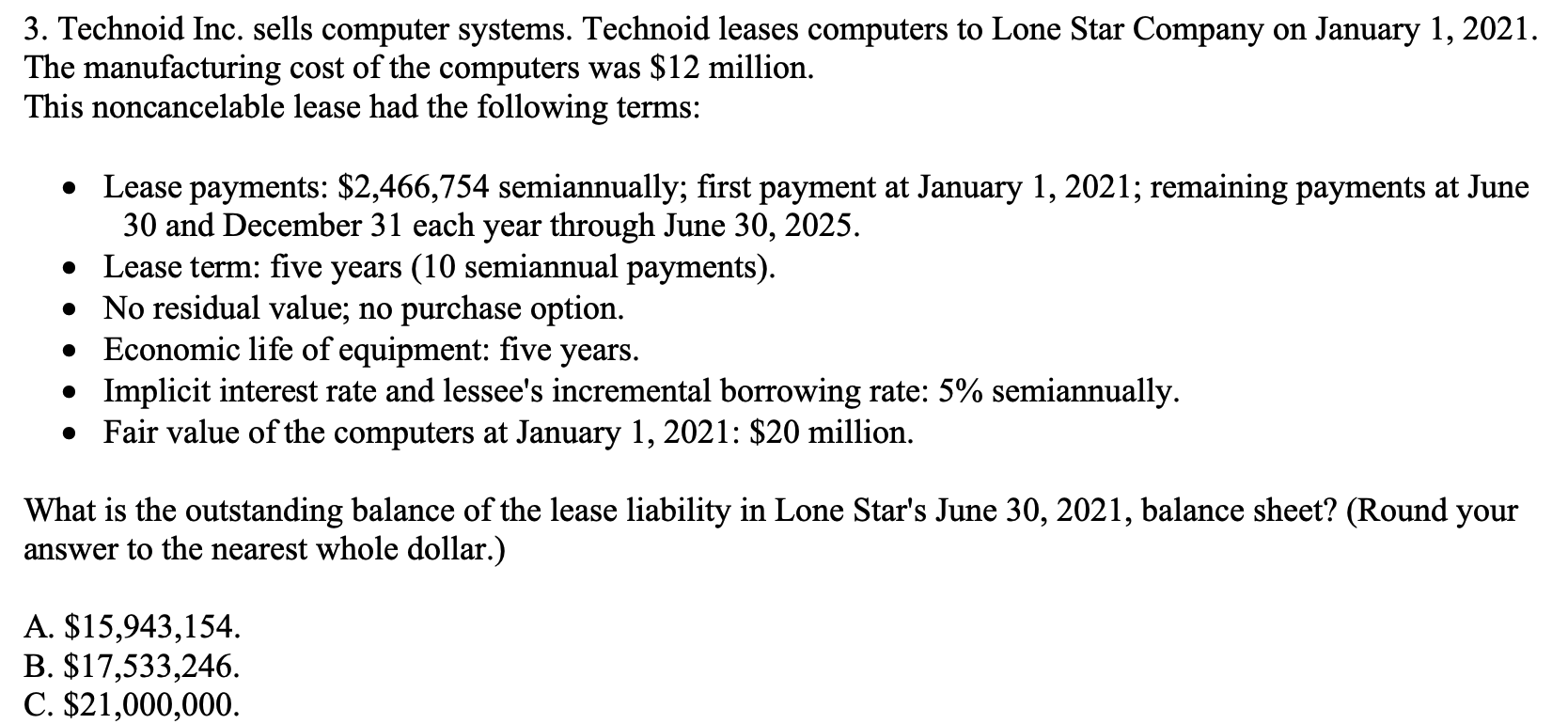 Solved 3. Technoid Inc. sells computer systems. Technoid | Chegg.com