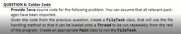 Solved QUESTION 5: Cold Code Provide Java source code for | Chegg.com