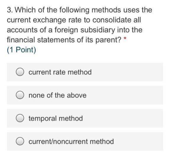 Solved 3. Which of the following methods uses the current | Chegg.com
