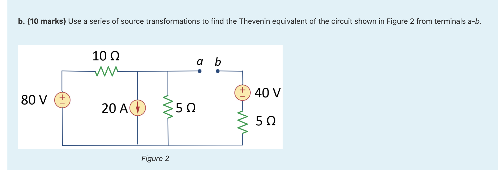 Solved b. (10 marks) Use a series of source transformations | Chegg.com