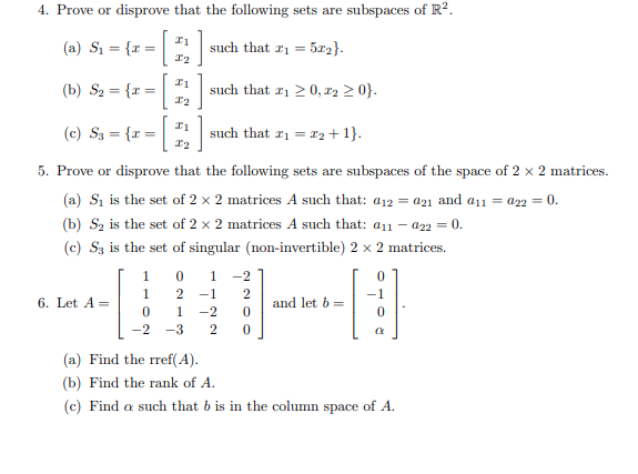 Solved 4. Prove or disprove that the following sets are | Chegg.com