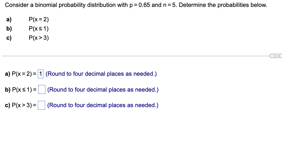 Solved Consider a binomial probability distribution with p = | Chegg.com