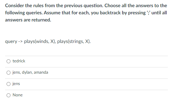 Solved Use this Prolog program for the remaining questions. | Chegg.com