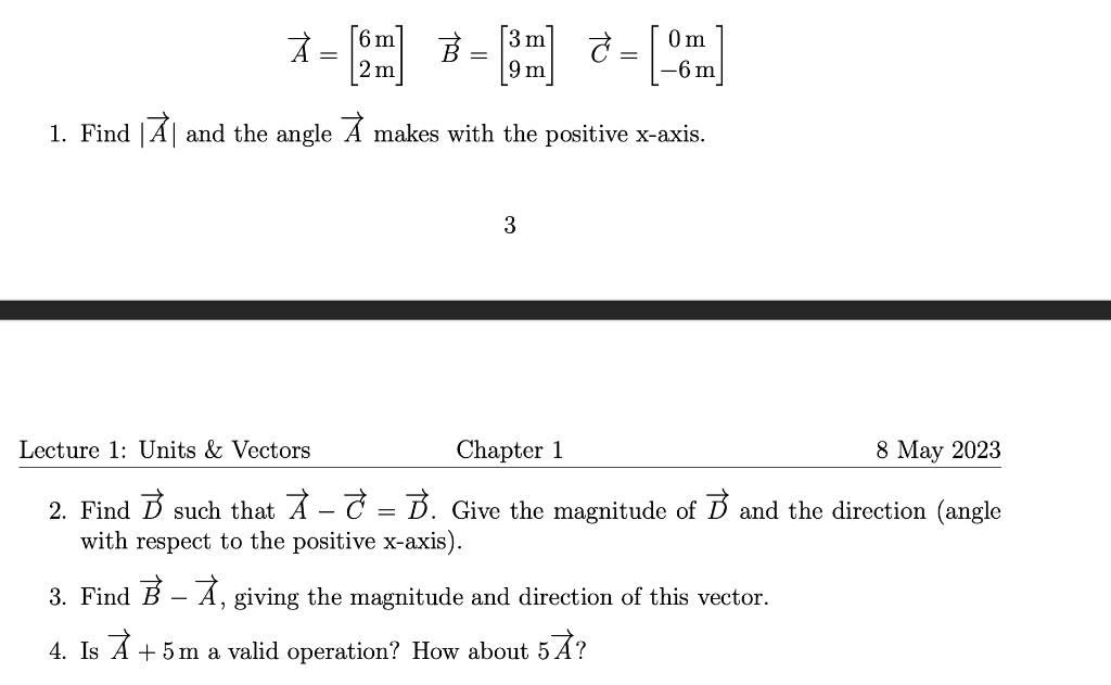 Solved A=[6 m2 m]B=[3 m9 m]C=[0 m−6 m] 1. Find ∣A∣ and the | Chegg.com