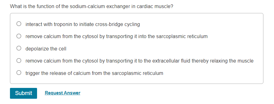 Solved What is the function of the sodium-calcium exchanger | Chegg.com