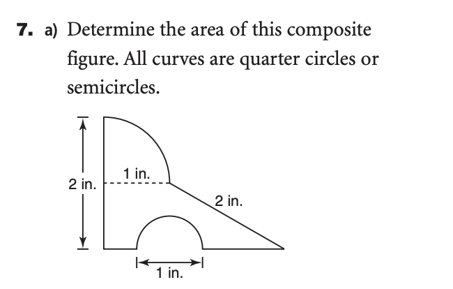 Solved a) Determine the area of this composite figure. All | Chegg.com