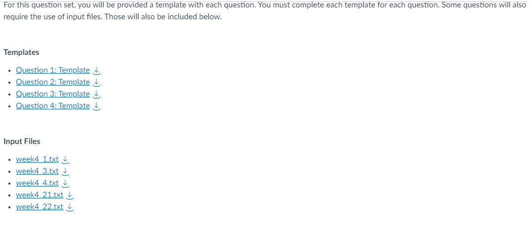 For this question set, you will be provided a | Chegg.com